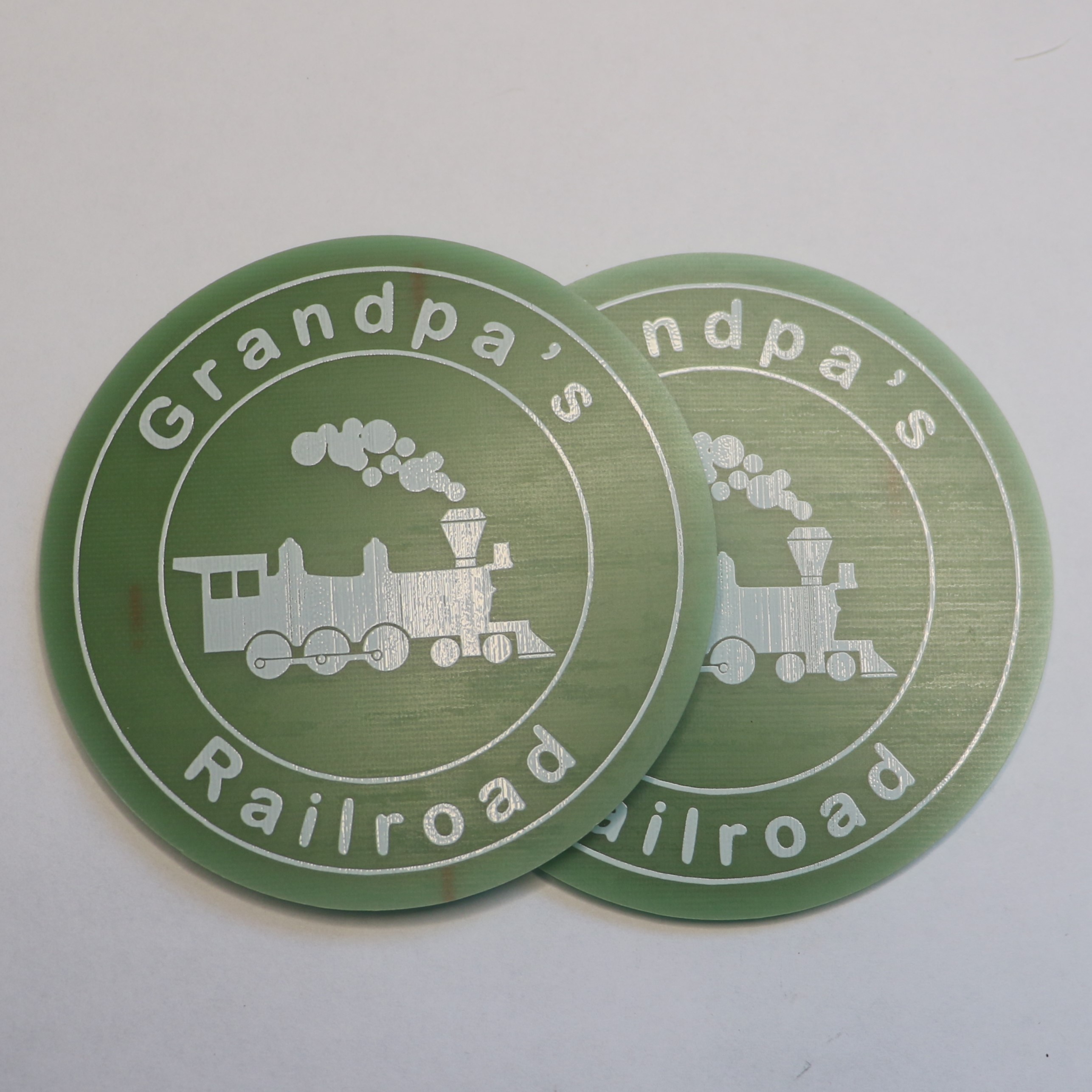 PCB Coaster - Grandpa's Railroad